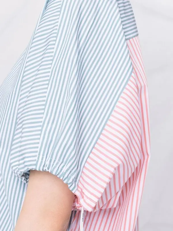 Woolrich Contrast-panel Striped Blouse