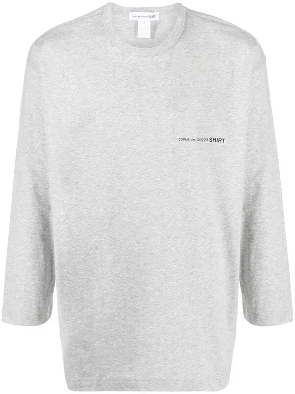 Comme Des Garçons Logo-print Long-sleeve T-shirt - Grey