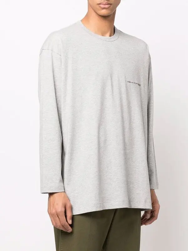 Comme Des Garçons Logo-print Long-sleeve T-shirt - Grey