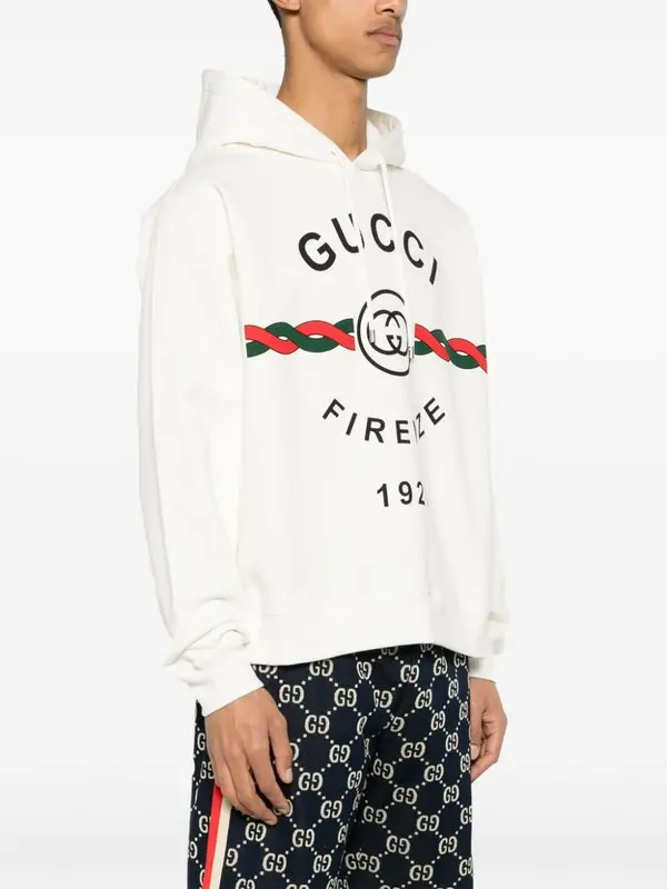 Gucci Firenze 1921 Cotton Hoodie - White