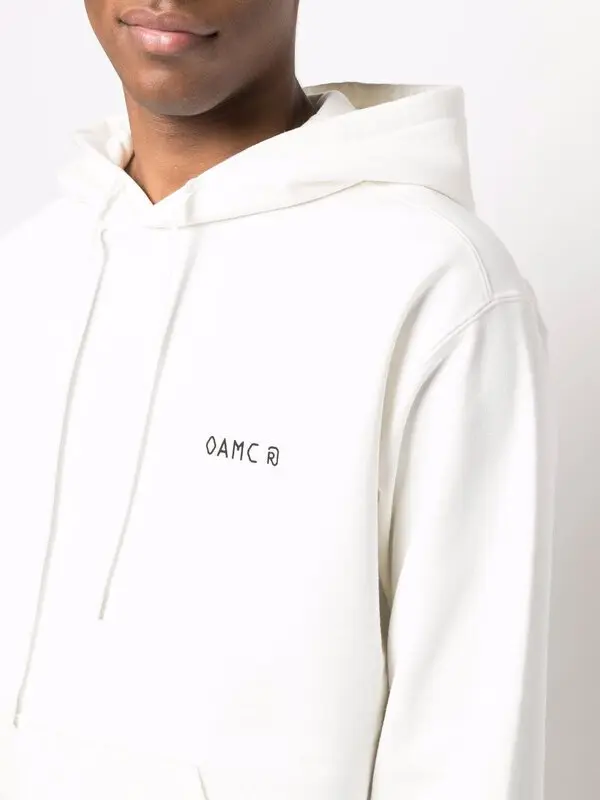 OAMC Abstract-print Hoodie - White