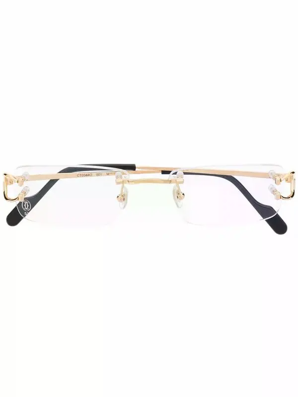 CARTIER Square-frame Glasses - Gold