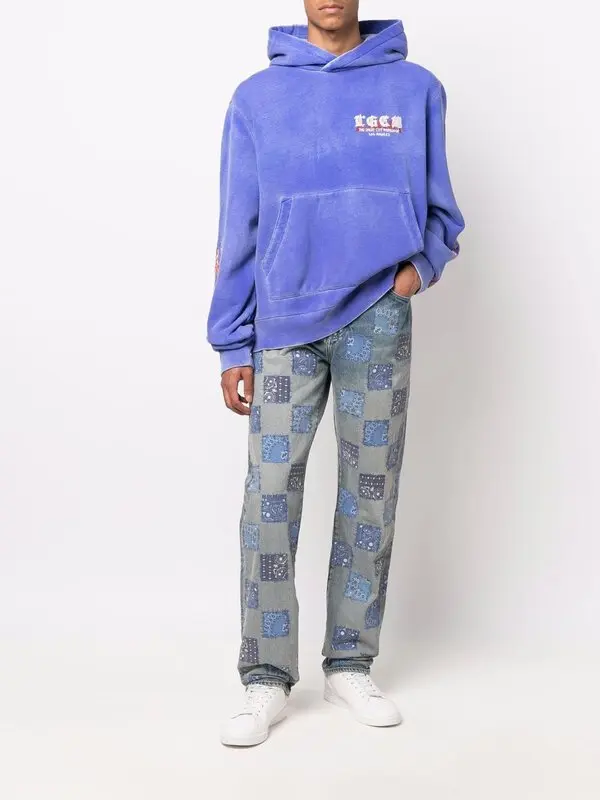 Amiri Patchwork Wide-leg Jeans