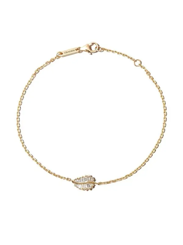 ANITA KO 18kt Yellow Palm Leaf Diamond Bracelet - Gold