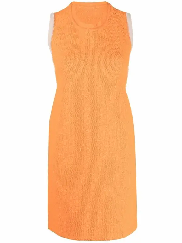 Jacquemus Sorbetto Knitted Mini Dress - Orange