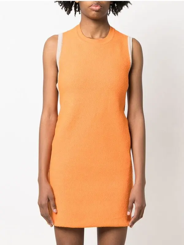 Jacquemus Sorbetto Knitted Mini Dress - Orange