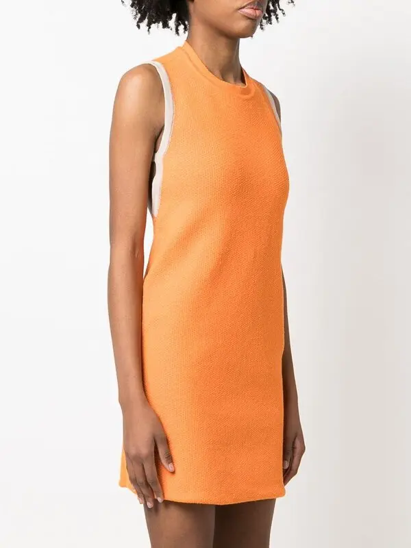 Jacquemus Sorbetto Knitted Mini Dress - Orange