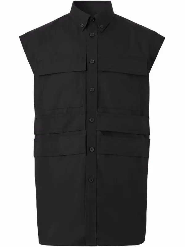 Burberry Sleeveless Button-down Shirt