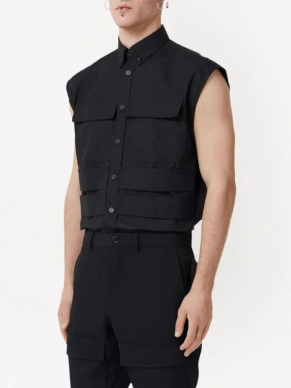 Burberry Sleeveless Button-down Shirt