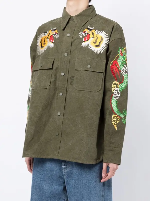 Readymade Embroidered Shirt Jacket