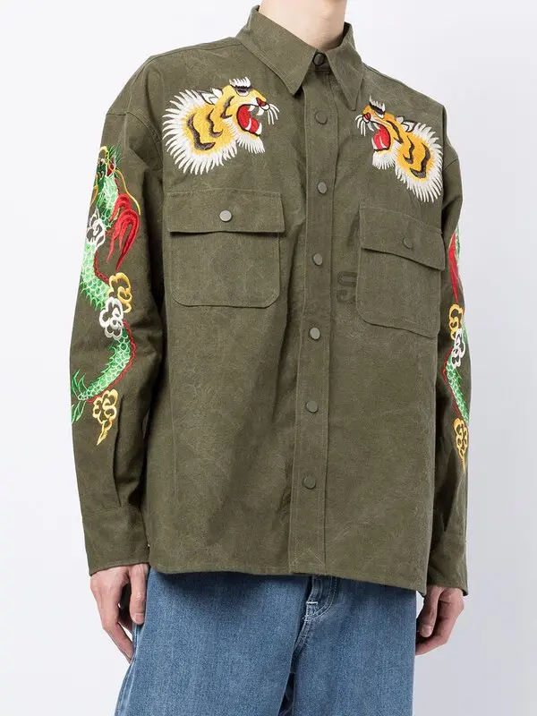 Readymade Embroidered Shirt Jacket