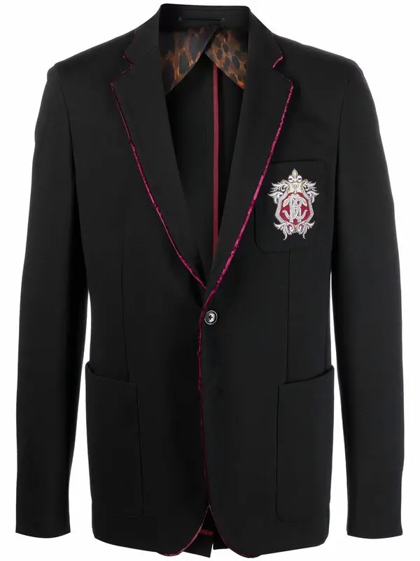 Roberto Cavalli Single-breasted Tailored Blazer - Black