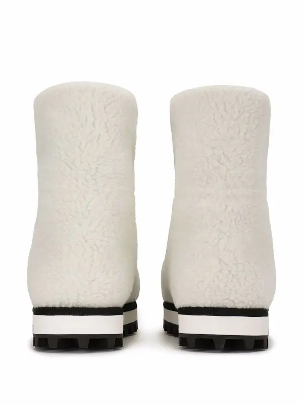 Dolce & Gabbana Logo Patch Ankle Boots