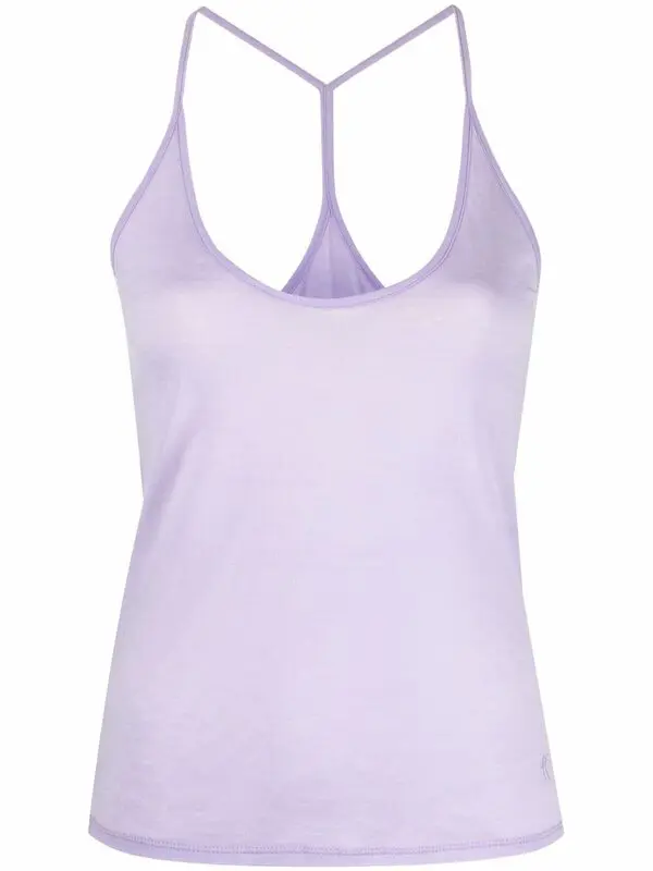 FORTE_FORTE Scoop-neck Spaghetti-strap Top