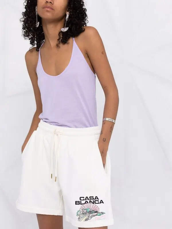 FORTE_FORTE Scoop-neck Spaghetti-strap Top