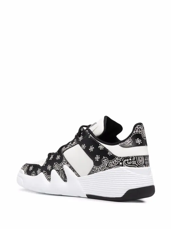 GIUSEPPE ZANOTTI Bandana-print Low-top Sneakers - White