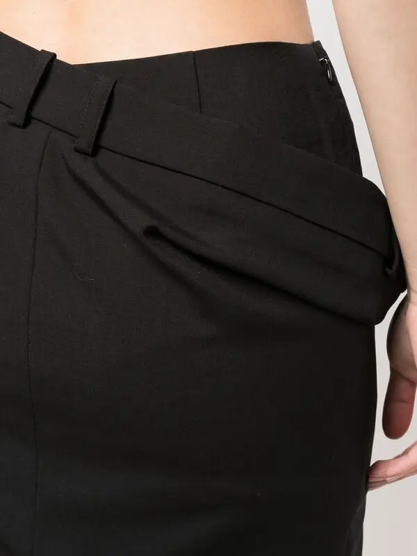 Jacquemus Vela Draped Pencil Skirt
