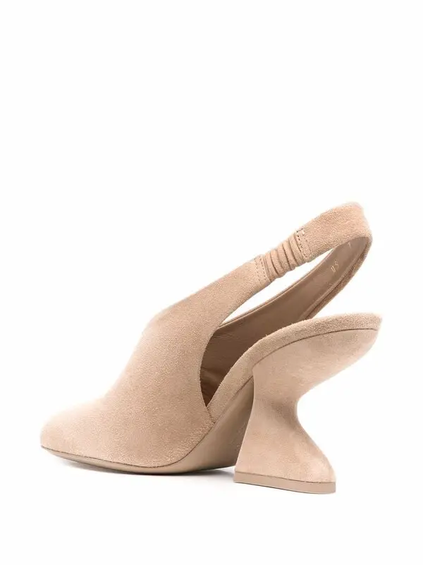 FERRAGAMO F-heel Slingback Pumps - Neutrals