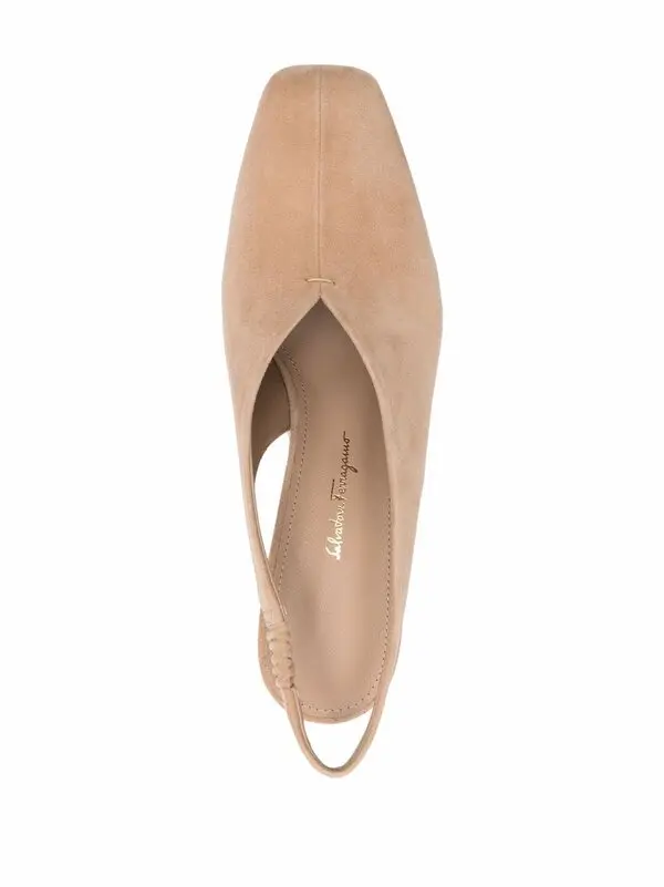 FERRAGAMO F-heel Slingback Pumps - Neutrals