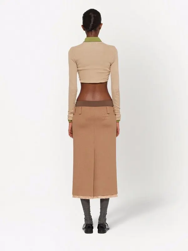 Miu Miu Camel Hair Pencil Skirt