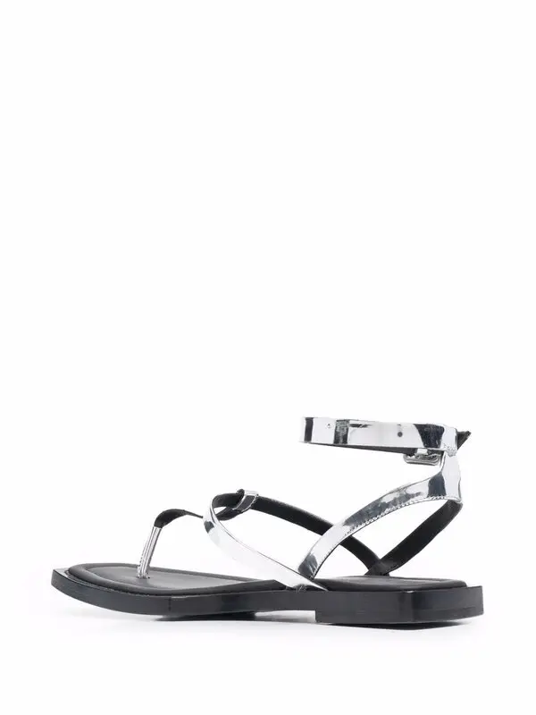 Ami Metallic Flat Sandals