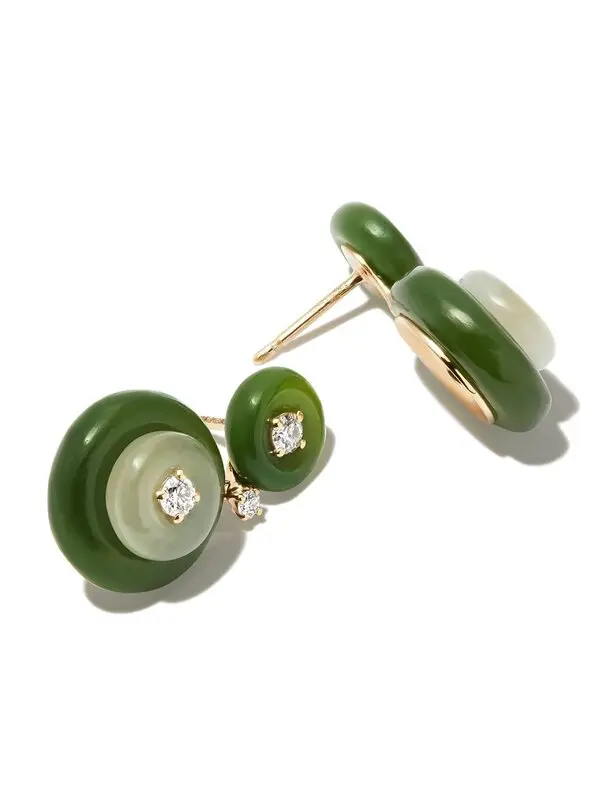 Fernando Jorge 18kt Yellow Jade And Diamond Drop Earrings