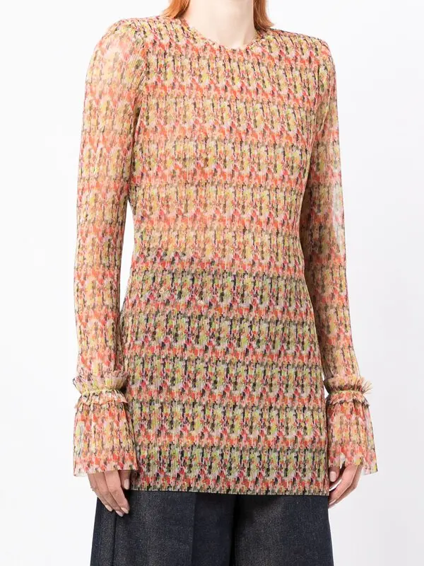 Philosophy Di Lorenzo Serafini Graphic Print Long Sleeve Top