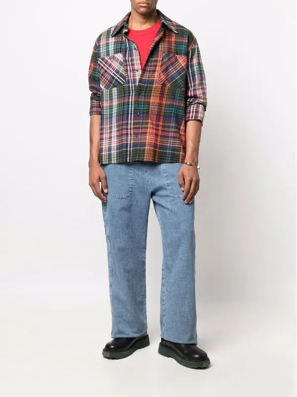 DIESEL® D-martians Track 09d01 Wide-leg Jeans - Blue