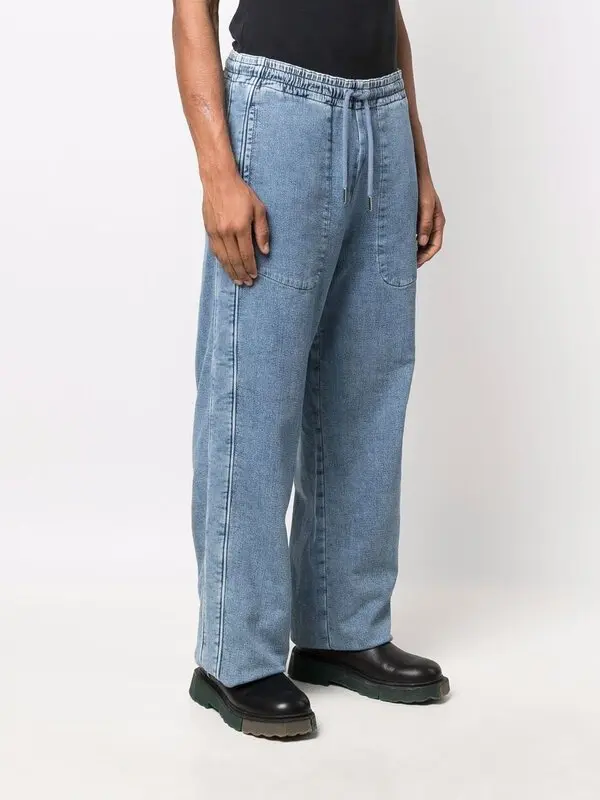 DIESEL® D-martians Track 09d01 Wide-leg Jeans - Blue
