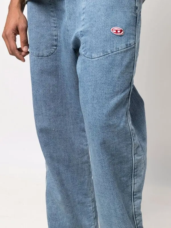 DIESEL® D-martians Track 09d01 Wide-leg Jeans - Blue