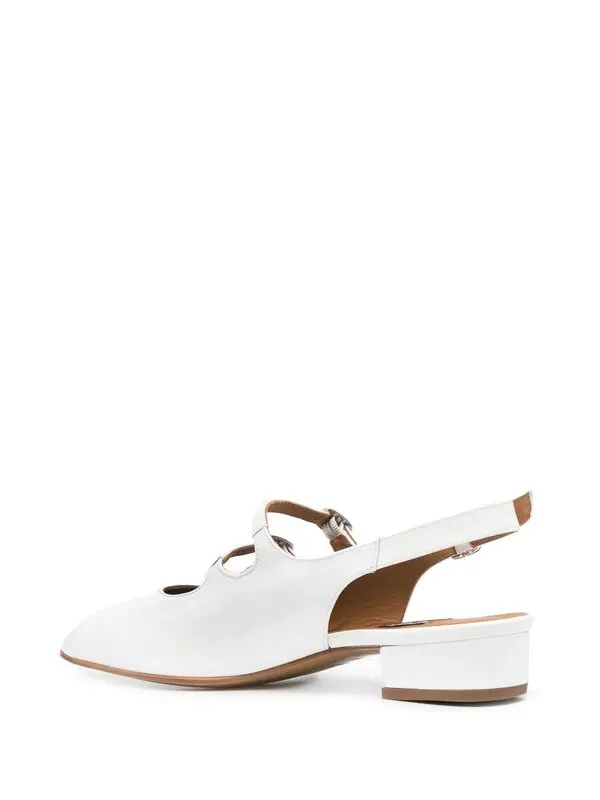 CAREL Peche Buckled Slingback Pumps - White