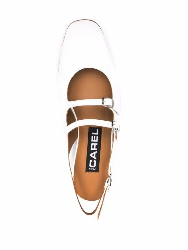 CAREL Peche Buckled Slingback Pumps - White