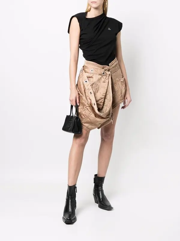 DIESEL® Asymmetric Drape Mini Skirt