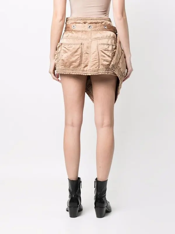 DIESEL® Asymmetric Drape Mini Skirt