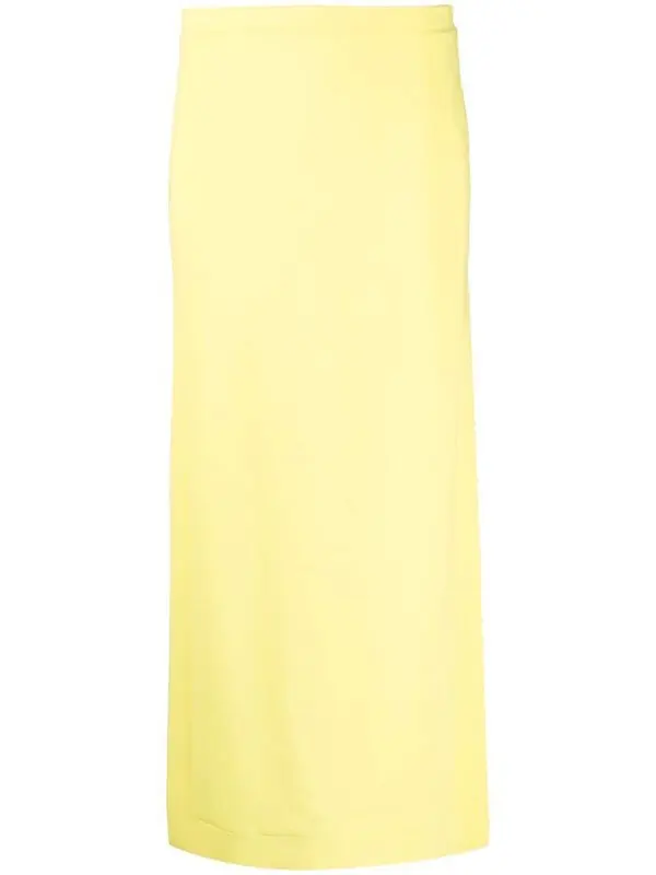 Emilio Pucci High-waisted Slit-detail Skirt - Yellow
