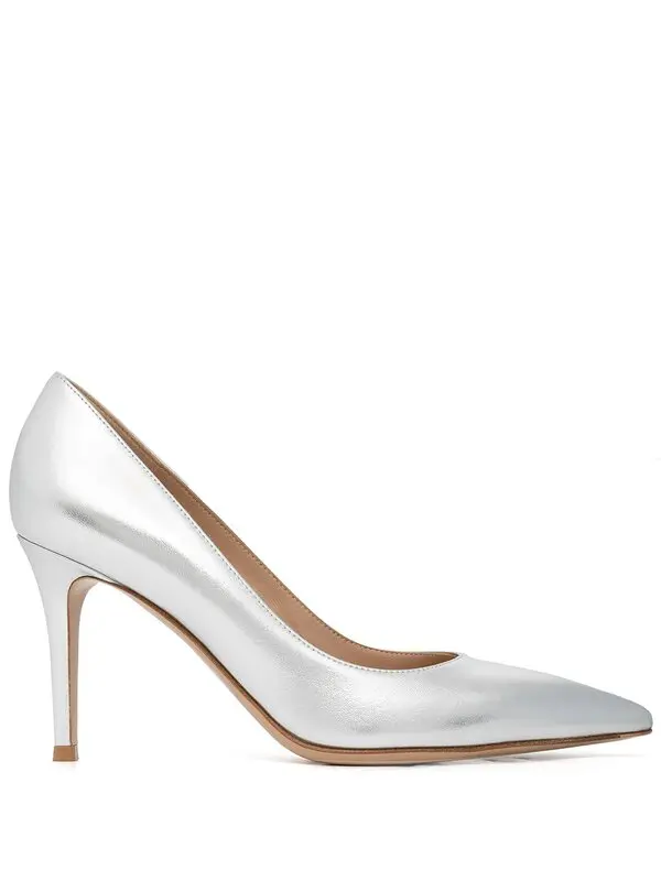 GIANVITO ROSSI 85mm Metallic Leather Pumps