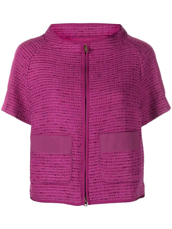 Herno Short-sleeve Tweed Jacket