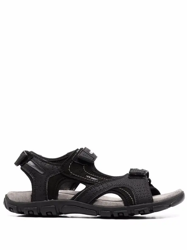 Geox Strada Double-strap Sandals - Black