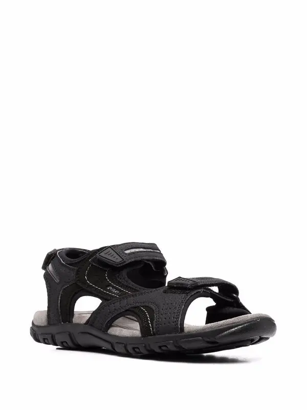 Geox Strada Double-strap Sandals - Black