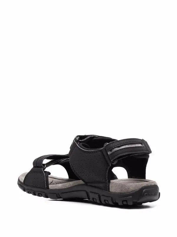 Geox Strada Double-strap Sandals - Black