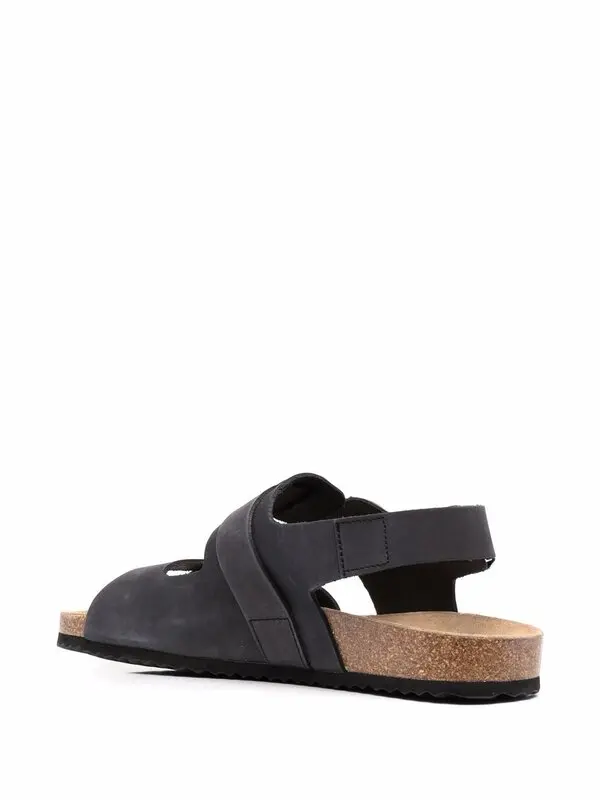 Geox Ghita Leather Sandals - Black