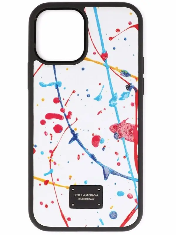 Dolce & Gabbana Abstract Print Iphone Case - White