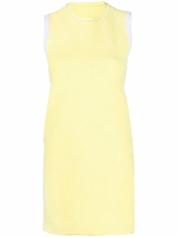 Jacquemus Sorbetto Knitted Mini Dress - Yellow
