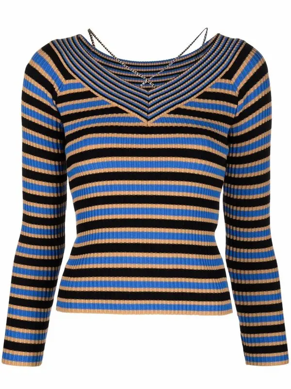 Andersson Bell Striped Rib-knit Jumper