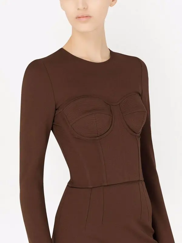 Dolce & Gabbana Long-sleeve Corset Top