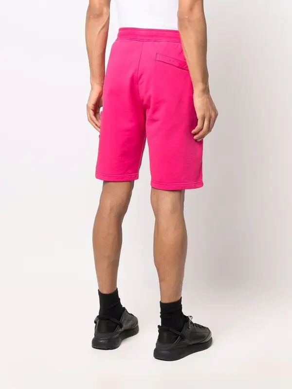 Stone Island Logo-patch Track Shorts - Pink