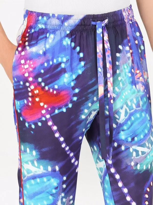 Dolce & Gabbana Luminaire-print Silk Pajama Trousers - Blue