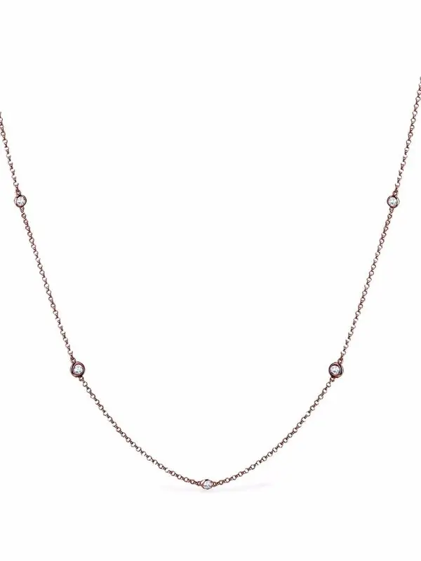 PRAGNELL 18kt Rose Gold Sundance Diamond Necklace - Pink