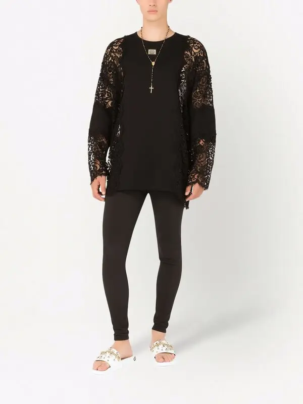 Dolce & Gabbana Lace-detail Long-sleeve T-shirt