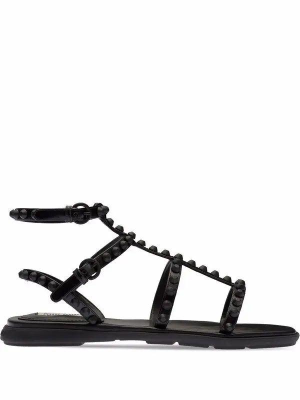 Miu Miu Studded-flat Sandals
